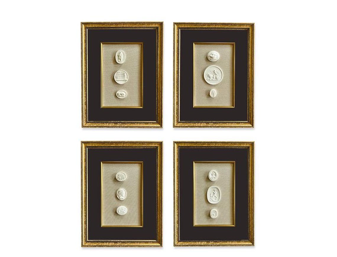 Framed Intaglio Art Set: Classic Gallery Wall Decor - Etsy