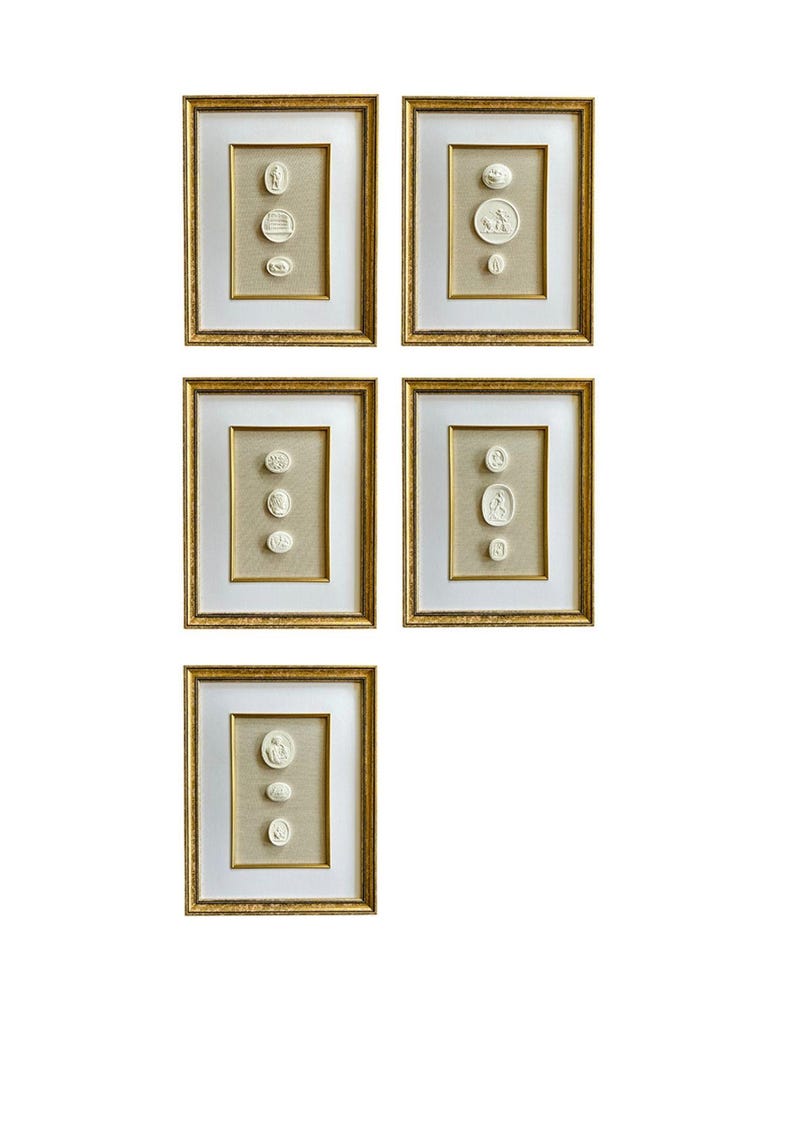 Intaglio Framed Classical Wall Decor, Gold Framed Intaglio Art ...