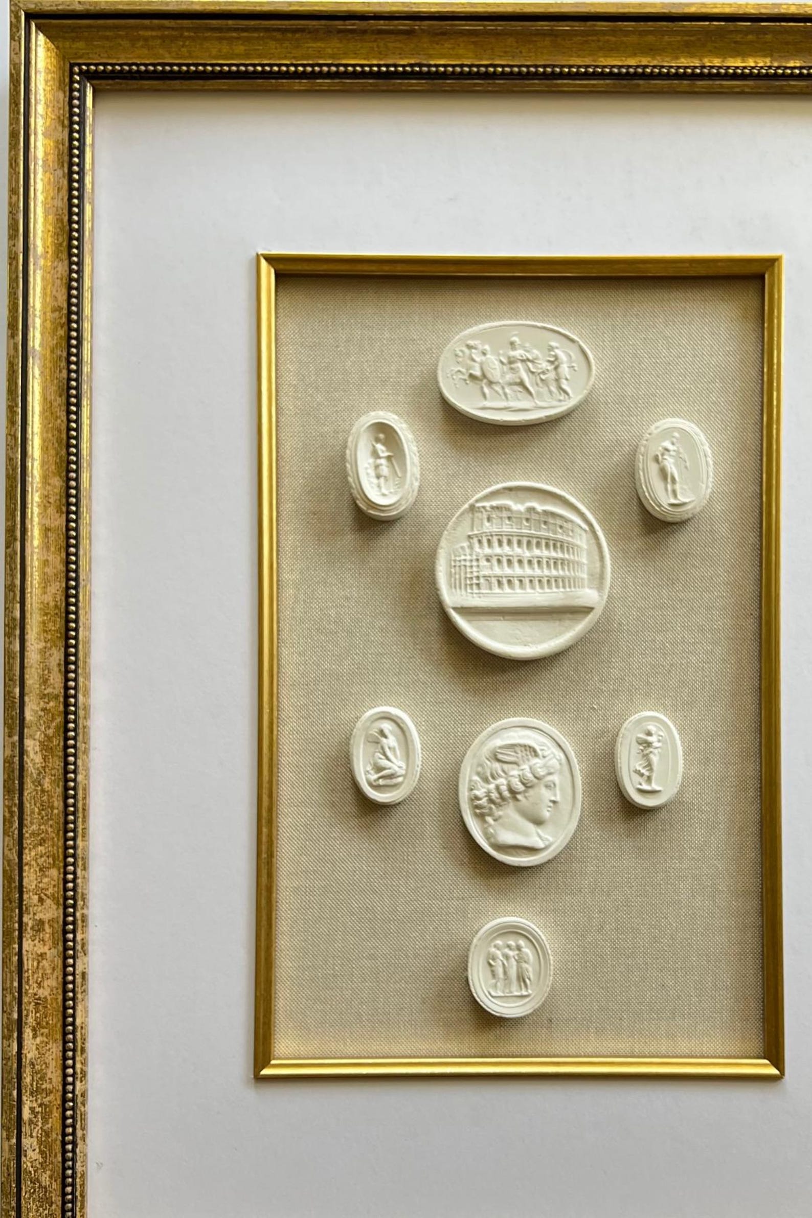 Intaglio Art Gallery Wall Set , Ancient Art Decor, Intaglio Art ...