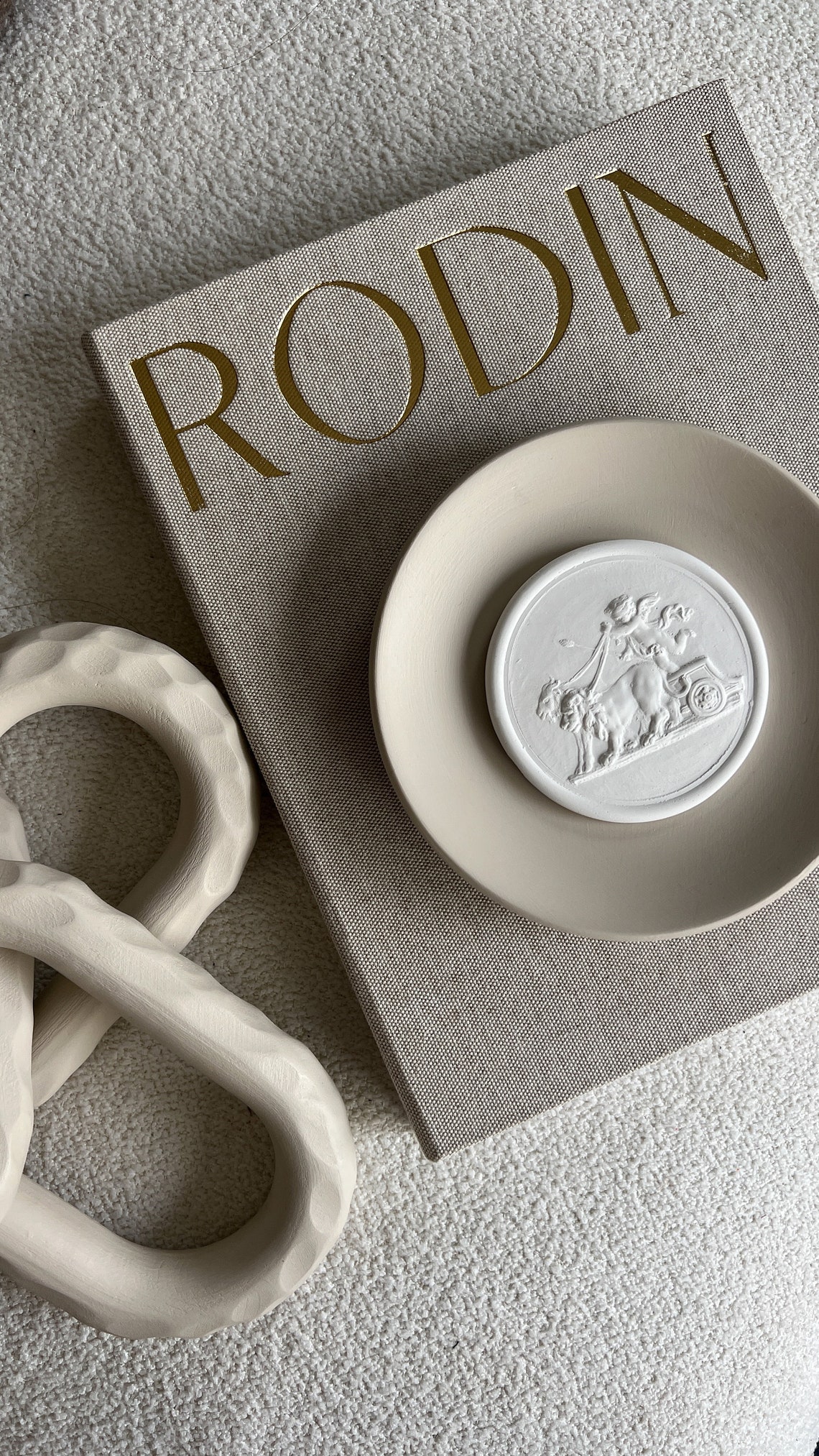 Handmade Intaglio Decor Plate: Ancient Greek Art, Beige Ceramic - Etsy