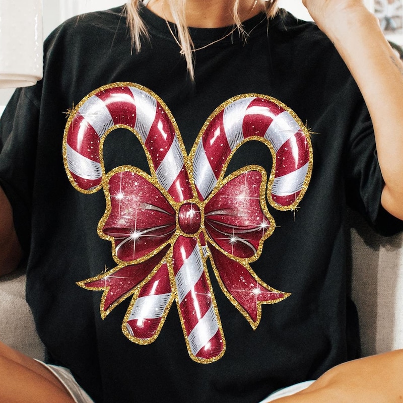 Glittered Candy Cane Png - Etsy