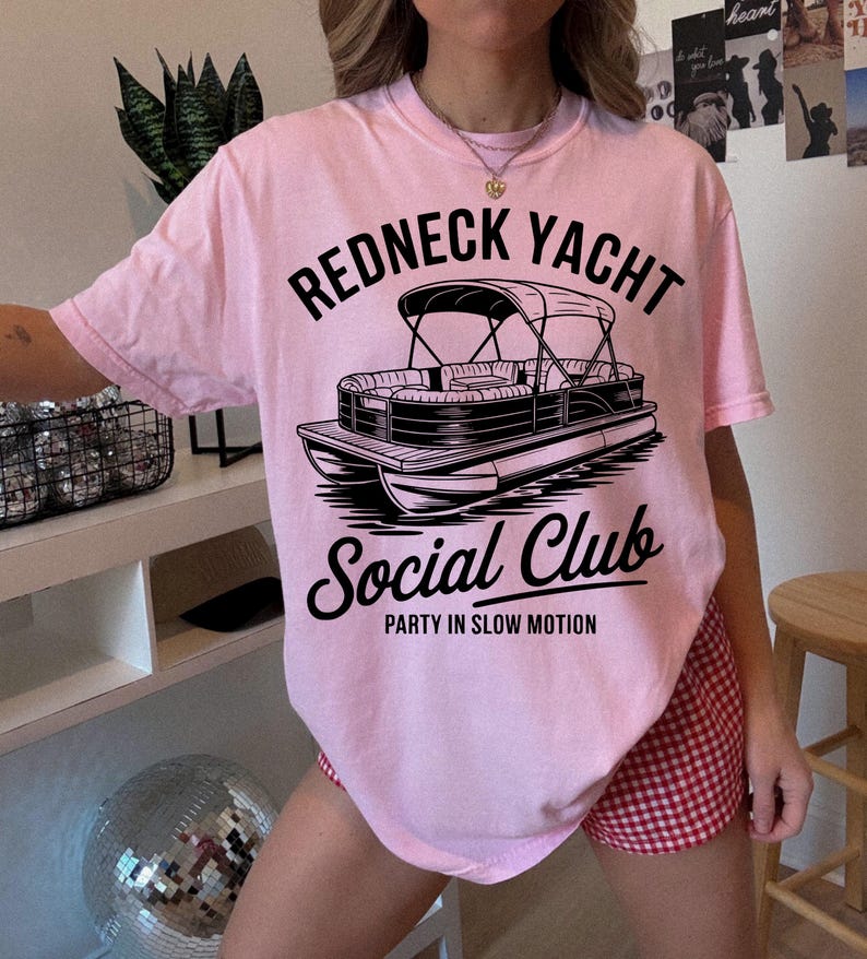 Redneck Yacht Social Club PNG: Pontoon Boat Design (digital Download ...