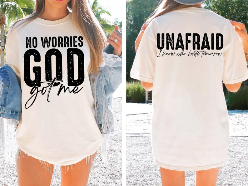 Christian "unafraid/god Got Me" Design (SVG, PNG) - Etsy