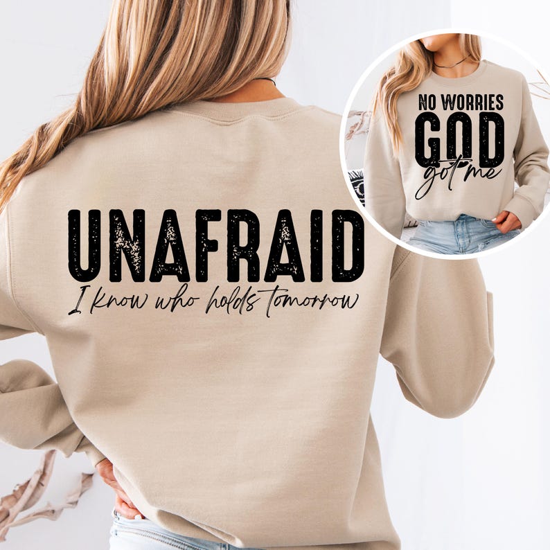 Christian "unafraid/god Got Me" Design (SVG, PNG) - Etsy