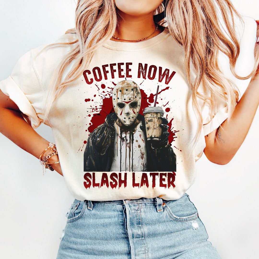 Coffee Now Slash Later, 13 Friday Crystal, Halloween Horror Png ...
