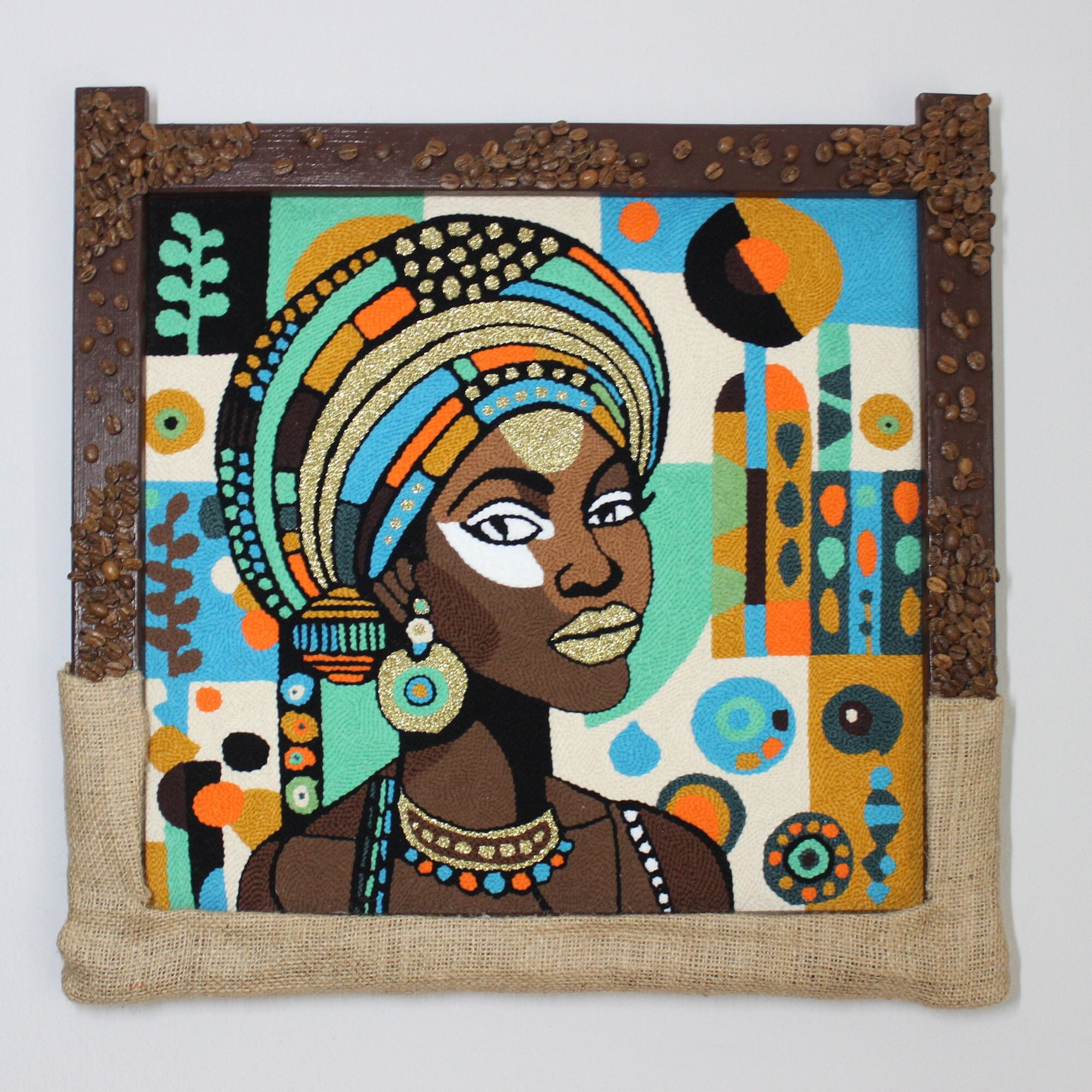Punch Needle Wall Art, Fiber Art Wall Hanging, Housewarming Gift ...