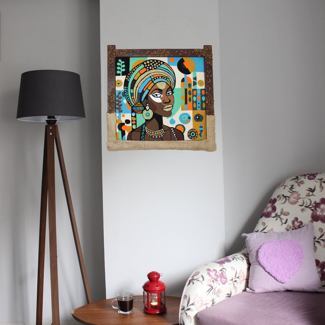 Punch Needle Wall Art, Fiber Art Wall Hanging, Housewarming Gift ...