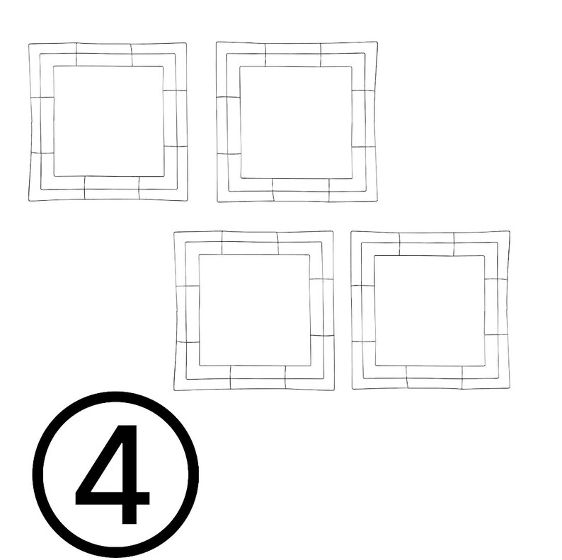 Square Metal Wreath Forms 14-in. Set of 4 Square Shaped Metal Frames ...