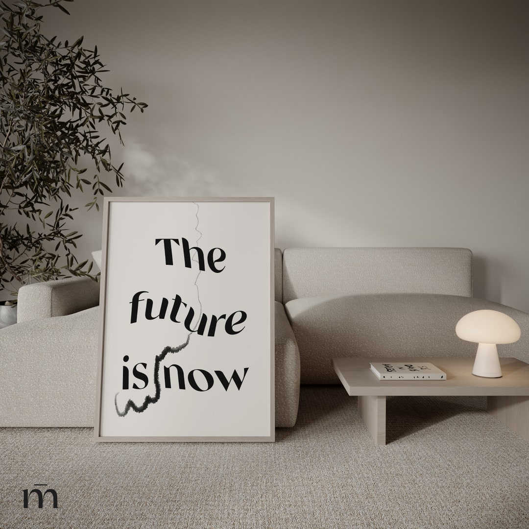 Minimalist Quote Art Print Black and White, Inspirational Typography ...