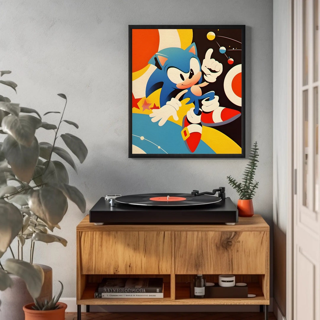 Sonic the Hedgehog Poster Retrogaming, Sonic Running, Sonic Poster ...
