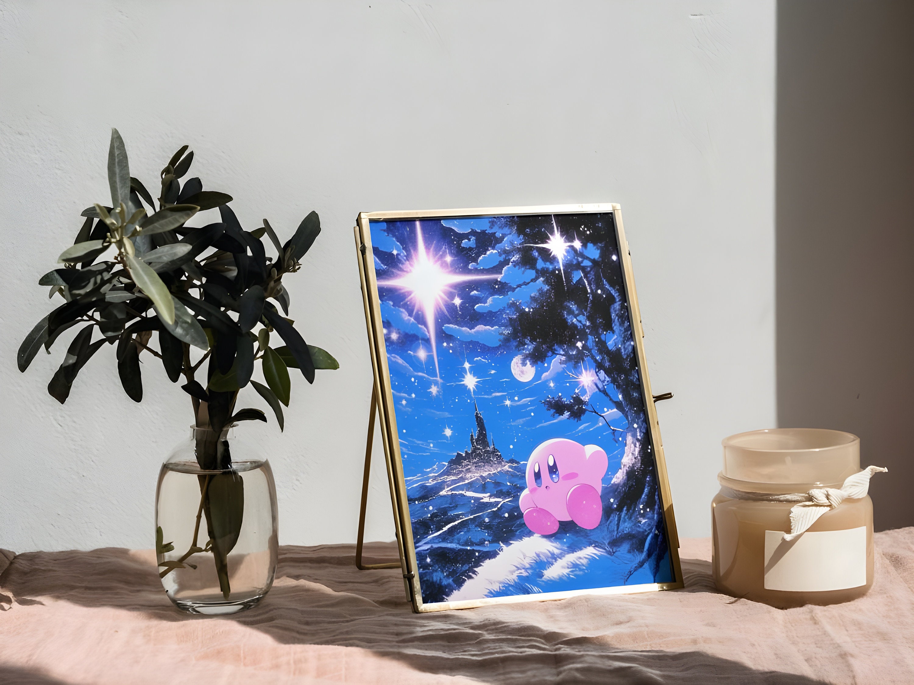 Kirby Dream Land Poster, Cute Kirby Art Print, Kirby Anime Poster ...