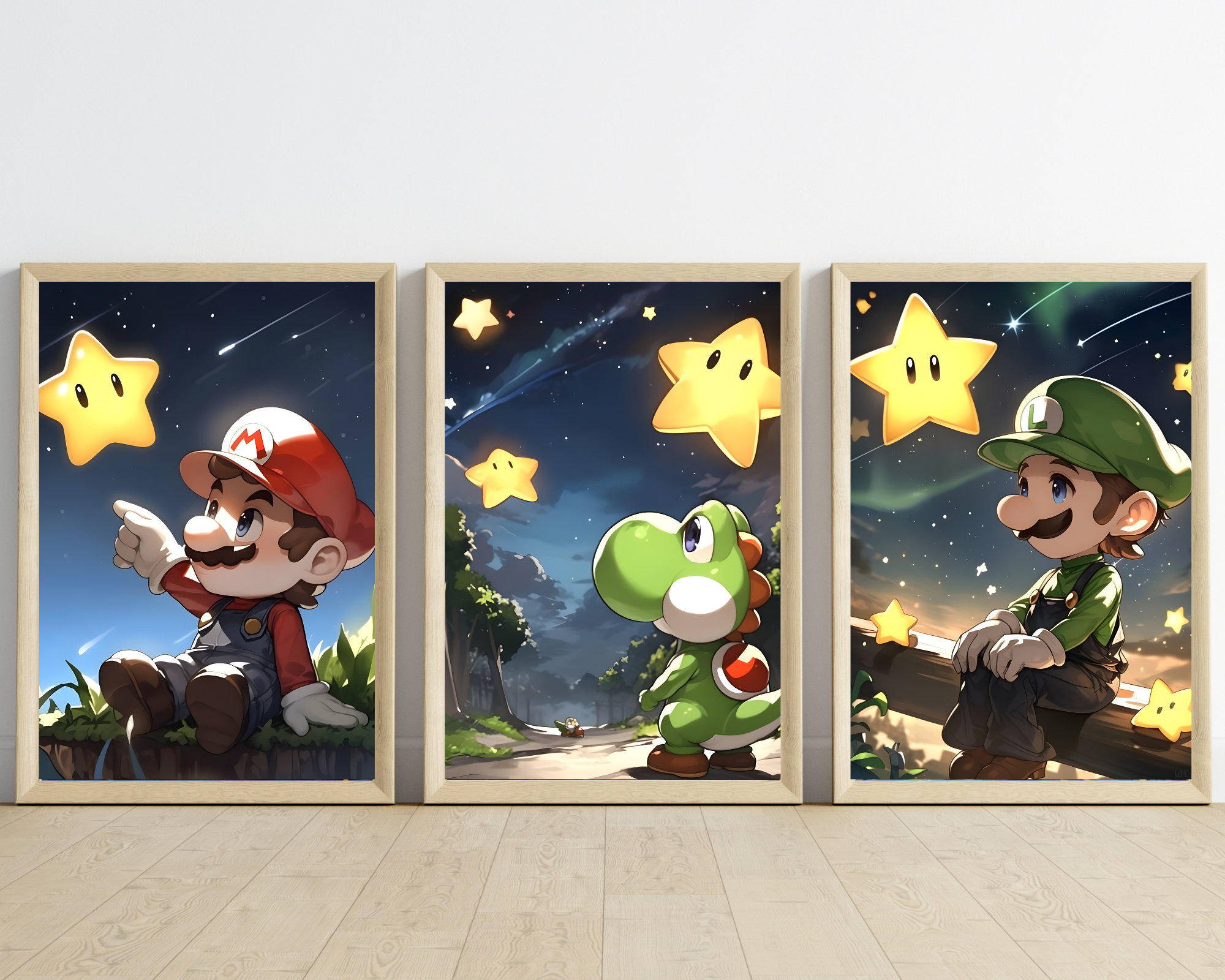 Super Mario in Anime Poster Style, Gaming Poster, Printable Wall Art ...