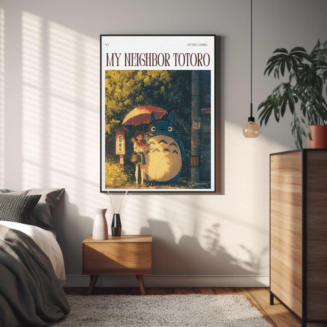 My Neighbor Totoro Poster, Totoro Japanese Tapestry, Printable Wall Art ...