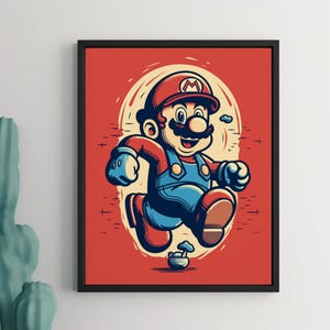 Super Mario Bros Poster Vintage Cartoon, Anime Art, Mario Bros ...
