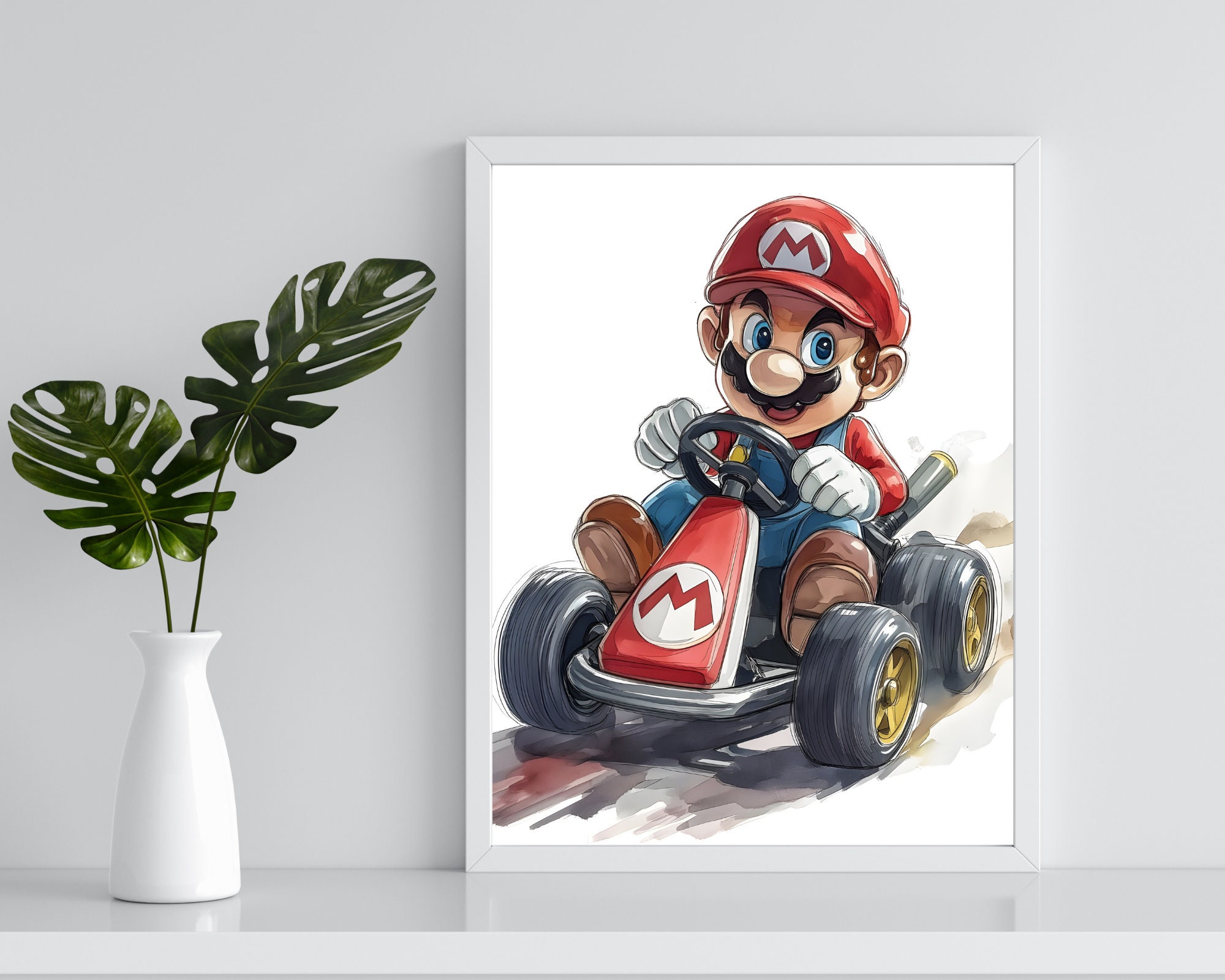 Mario Kart Poster, Super Mario Art, Gaming Poster, Printable Wall Art ...