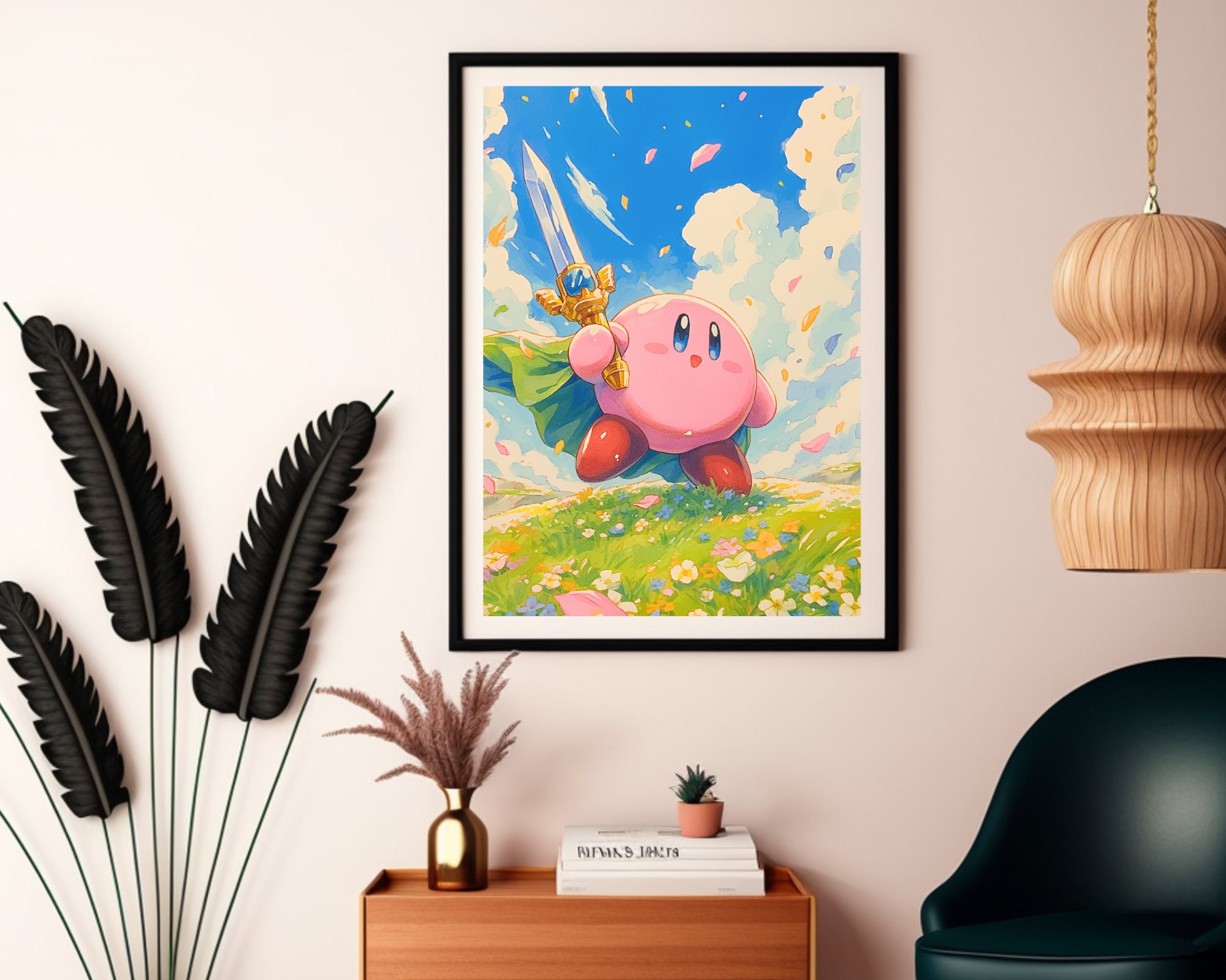 Kirby Dream Land Poster, Cute Kirby Art Print, Kirby Anime Poster ...