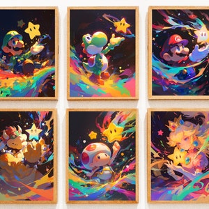 Mario Bros Rainbow Road Art - Etsy