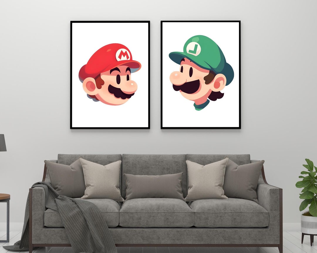 Mario and Luigi Original Poster, Video Game Poster, Super Mario Bros ...