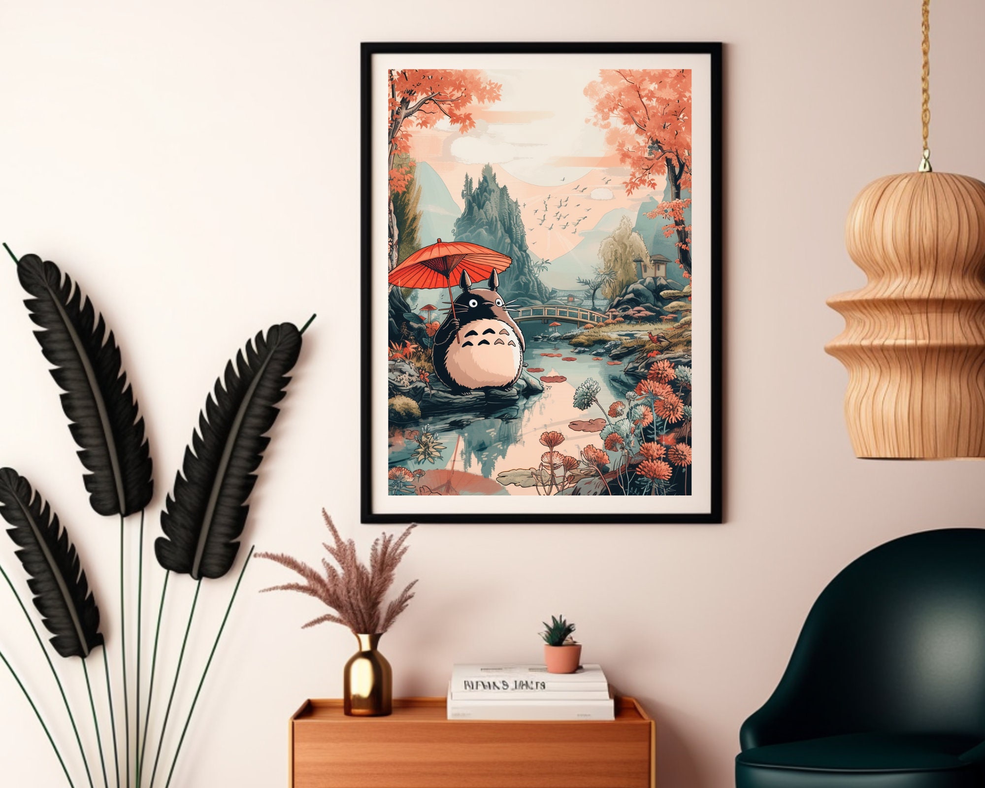 My Neighbor Totoro Poster, Totoro Japanese Tapestry, Printable Wall Art ...