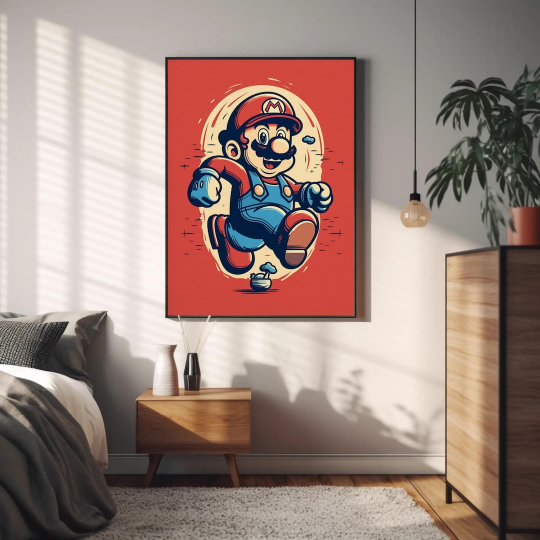 Super Mario Bros Poster Vintage Cartoon, Anime Art, Mario Bros ...