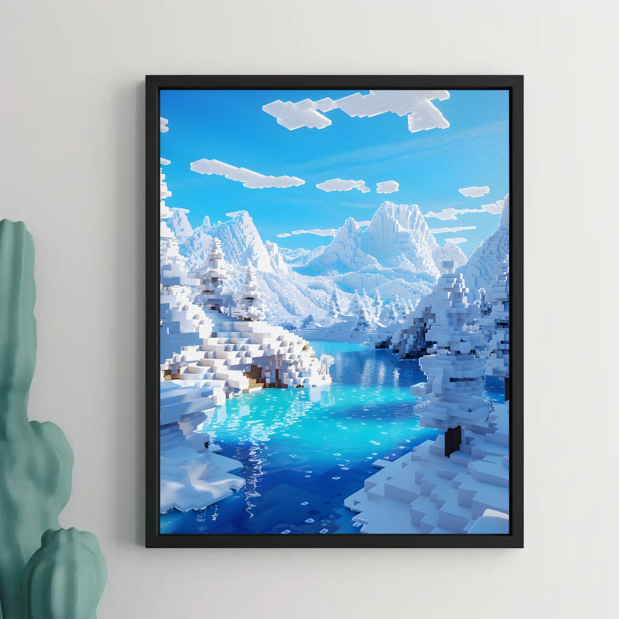Set of 6 Minecraft Poster, Minecraft Wall Art, Minecraft Landscape ...