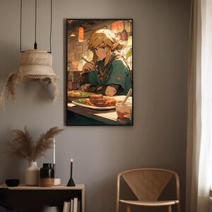 Link From Zelda Poster, Link Eating Ramens, Tears of the Kingdom ...