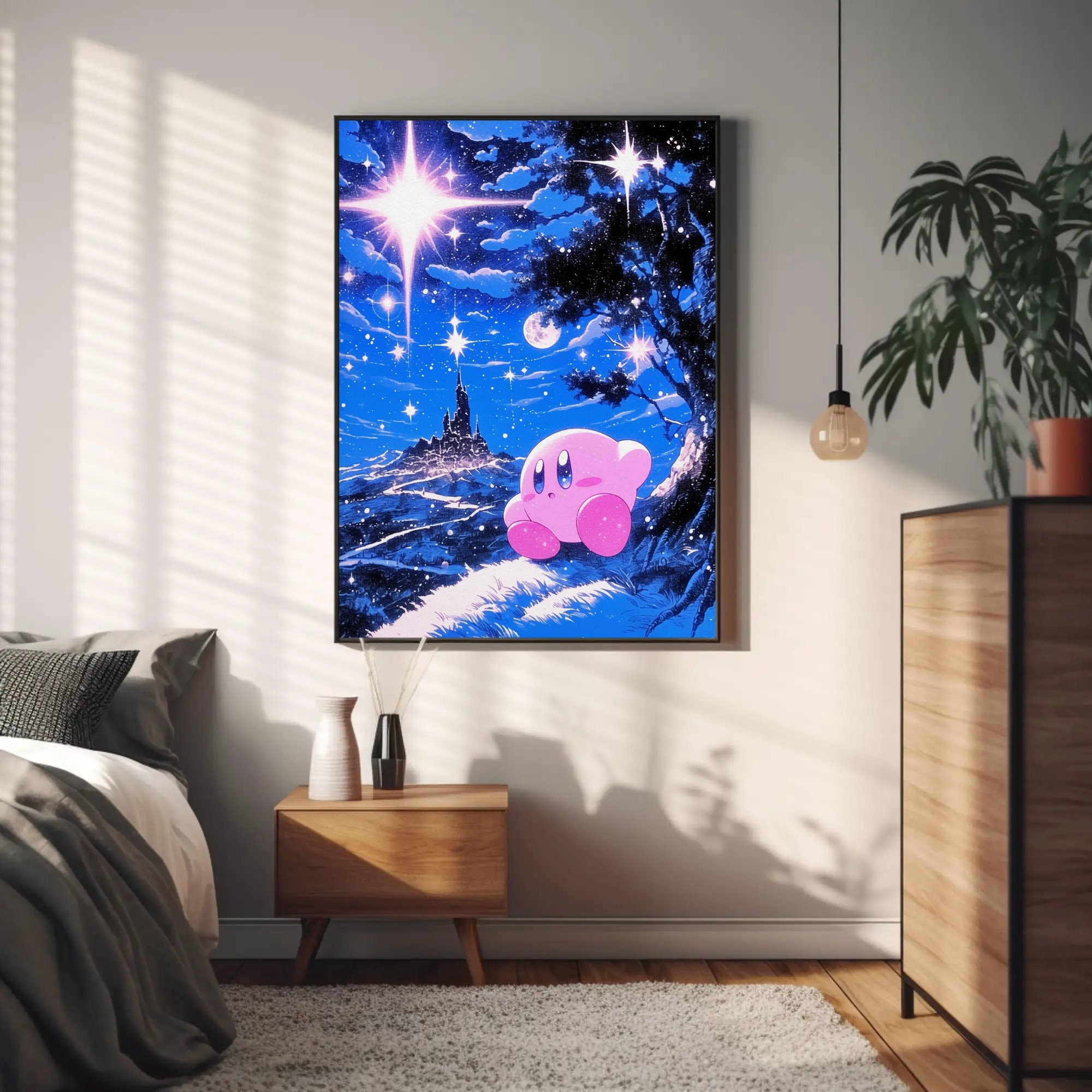 Kirby Dream Land Poster, Cute Kirby Art Print, Kirby Anime Poster ...