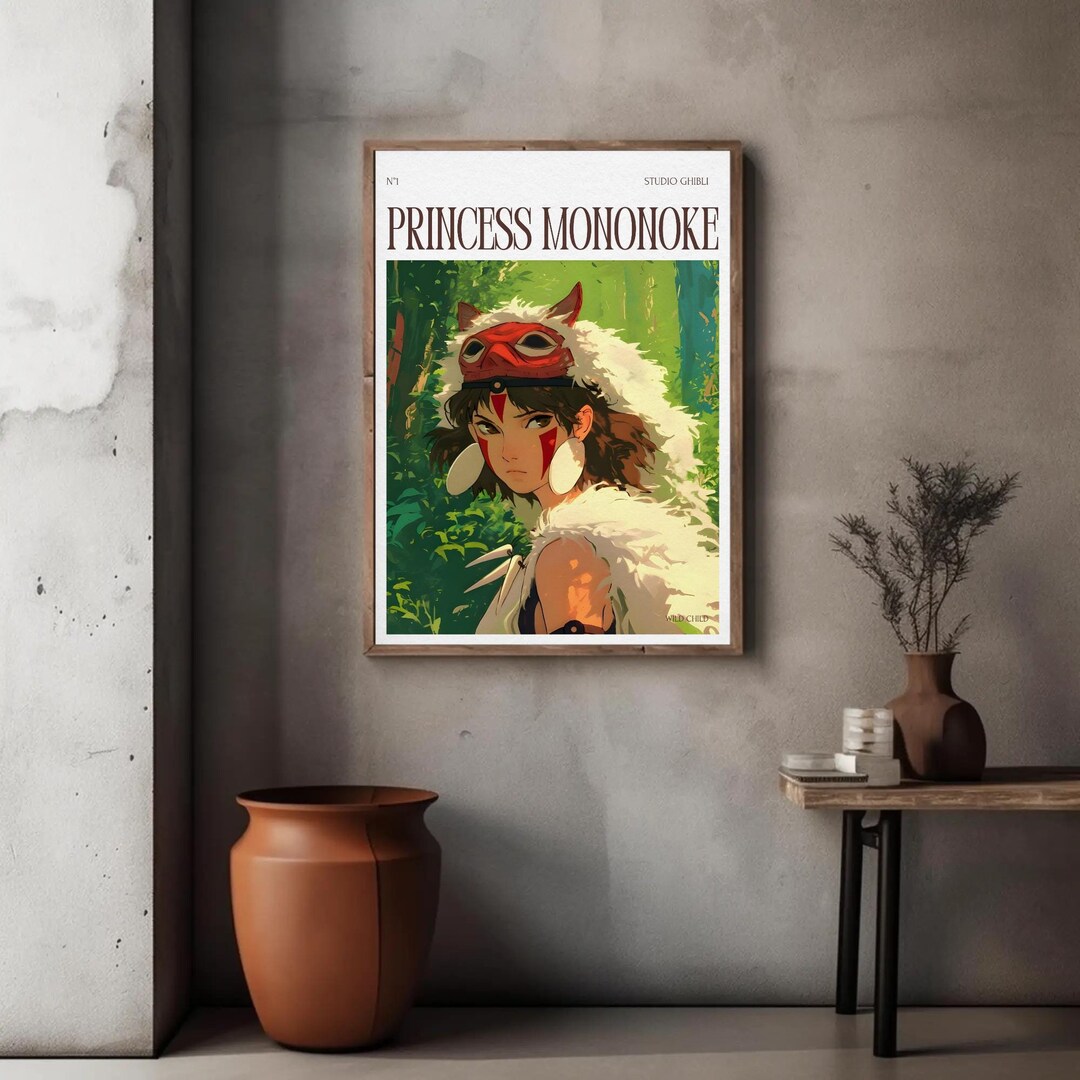Princess Mononoke Poster, Moro and Mononoke, San Princess, Printable ...