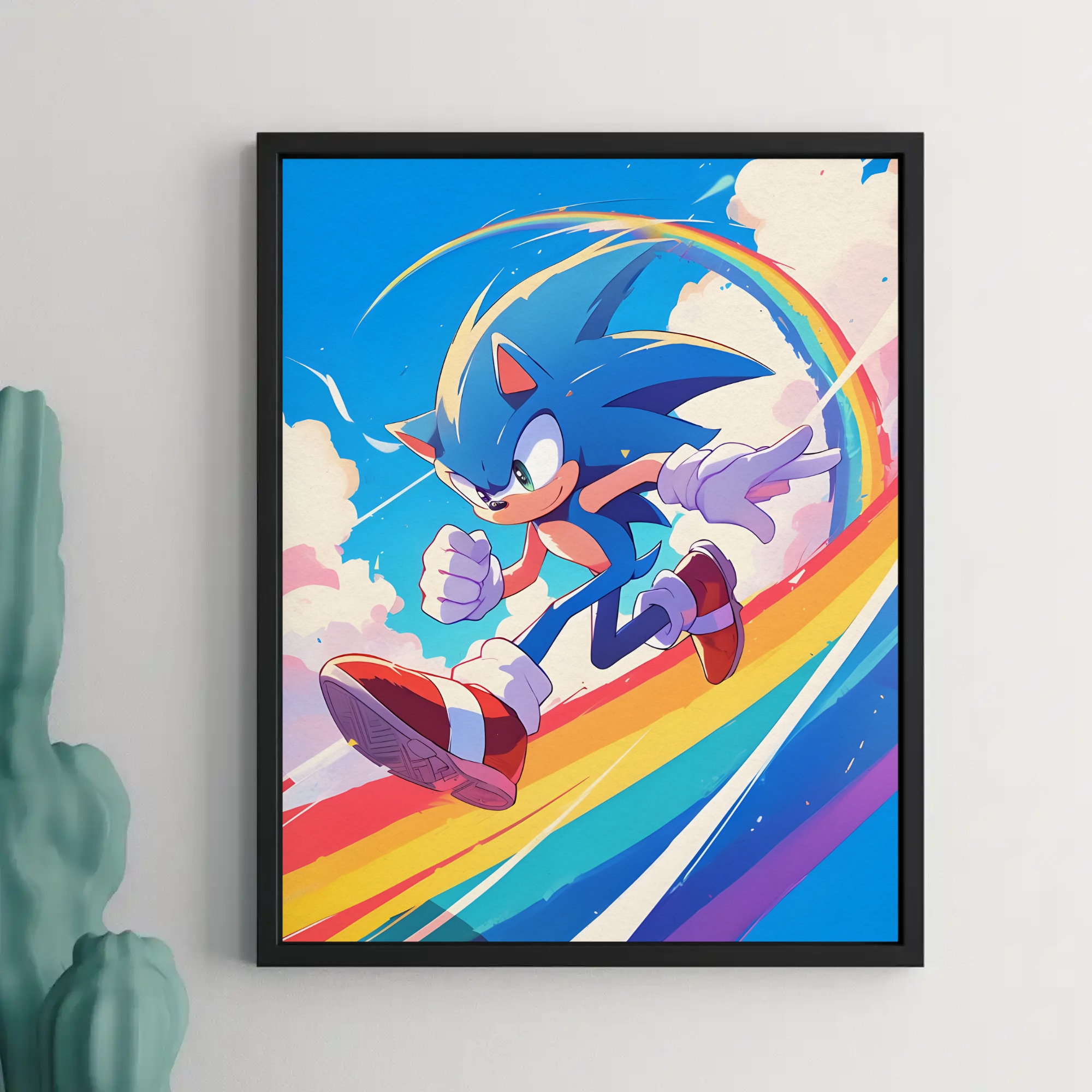 Sonic the Hedgehog Poster Retrogaming, Sonic Running, Sonic Poster ...