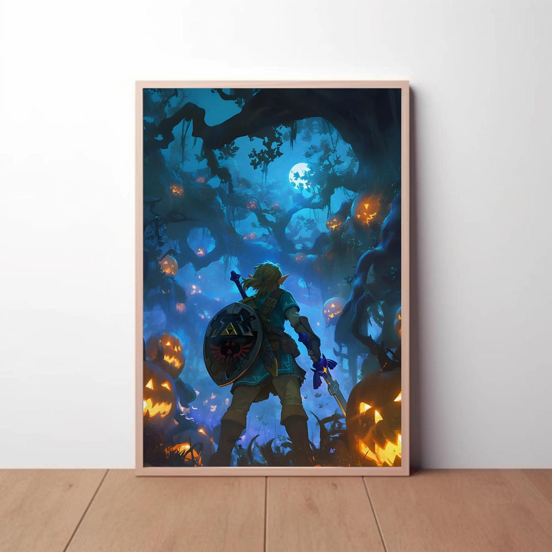 Link From Zelda Tears of the Kingdom, Japanese Tapestry, BOTW, Legend ...
