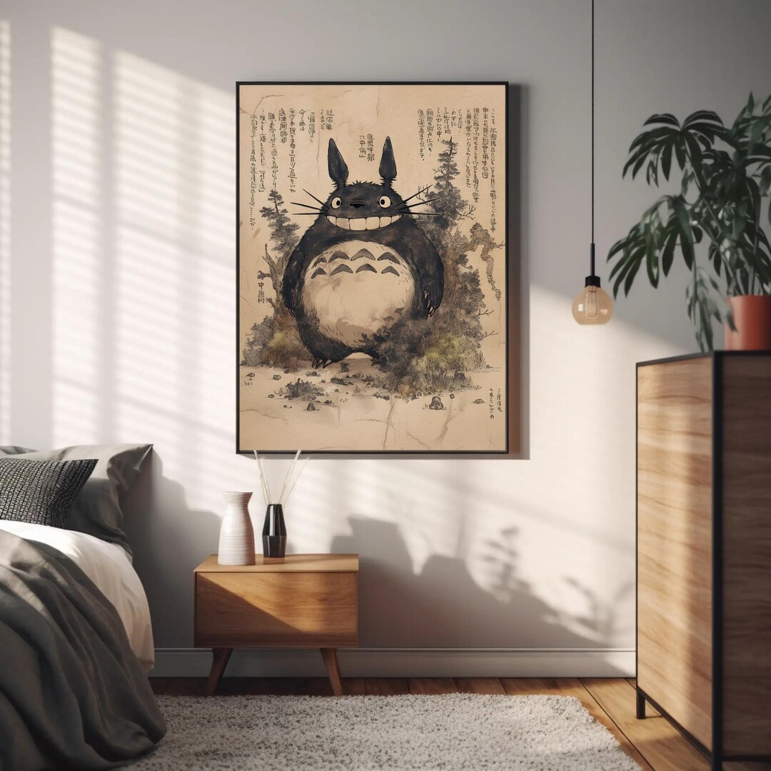 Studio Ghibli My Neighbor Totoro Poster, Japanese Tapestry, Wall Art ...