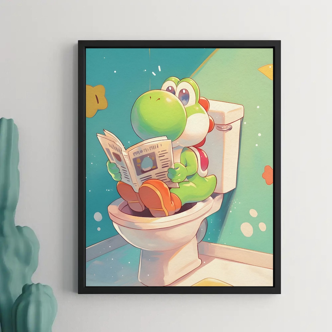 Yoshi Poster, Mario Wall Art, Video Game Poster, Printable Wall Art ...