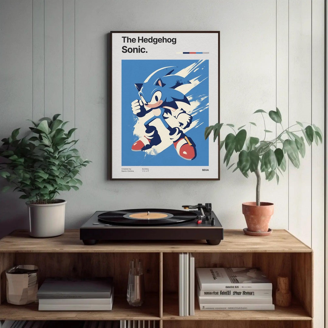 Sonic Poster Retrogaming, Sonic Running, Sonic Poster, Super Smash Bros ...