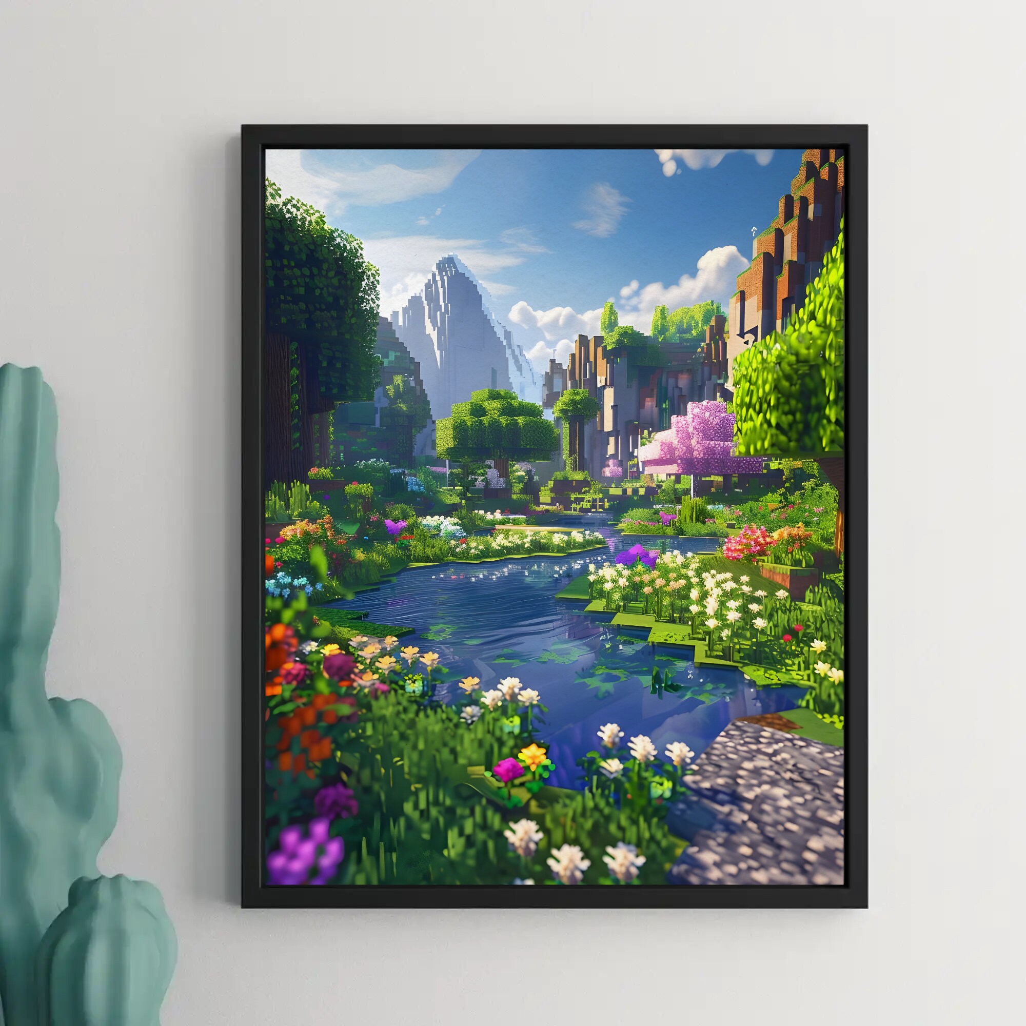 Set of 6 Minecraft Poster, Minecraft Wall Art, Minecraft Landscape ...