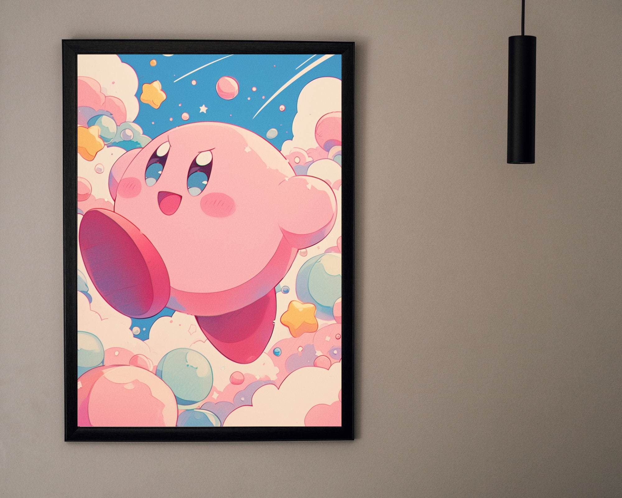 Kirby Dream Land Poster, Cute Kirby Art Print, Kirby Anime Poster ...