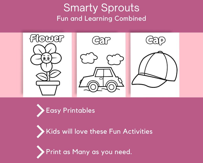 30 Easy Coloring Pages for Kids, Toddler Pages, Activities for Toddlers ...