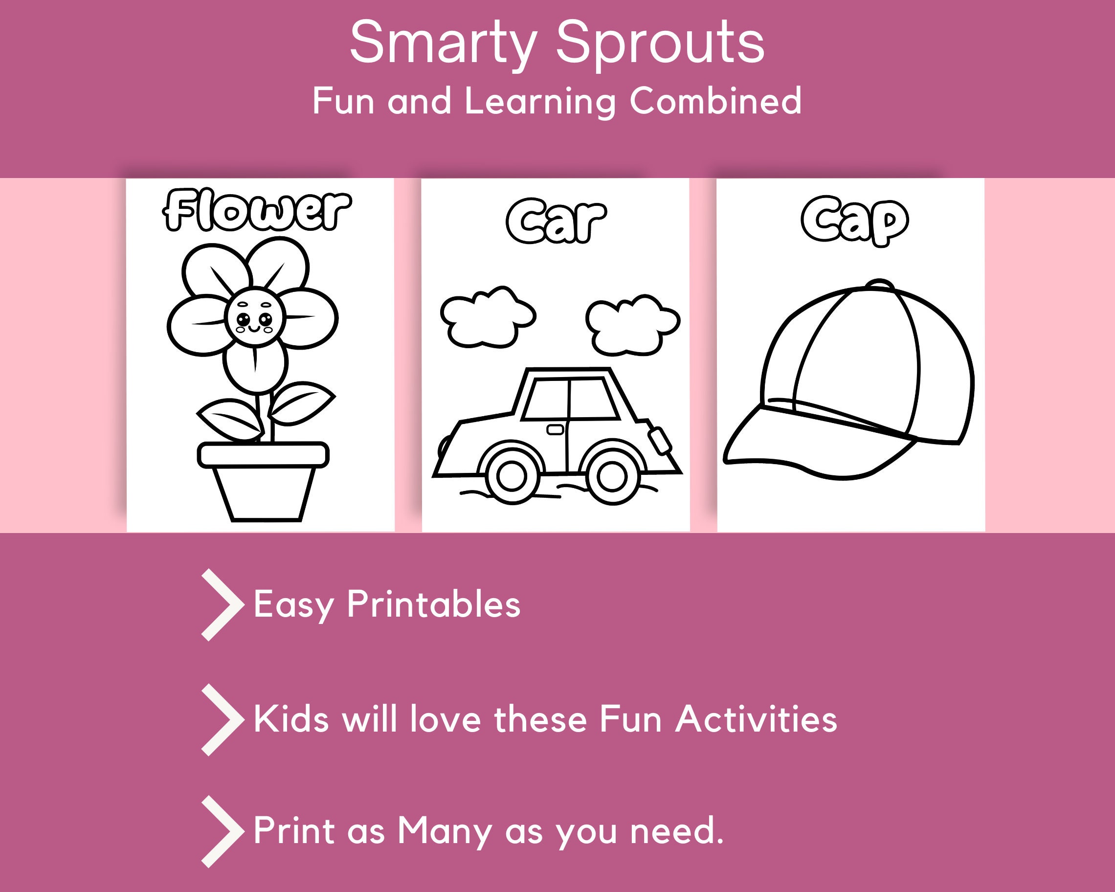 30 Easy Coloring Pages for Kids, Toddler Pages, Activities for Toddlers ...