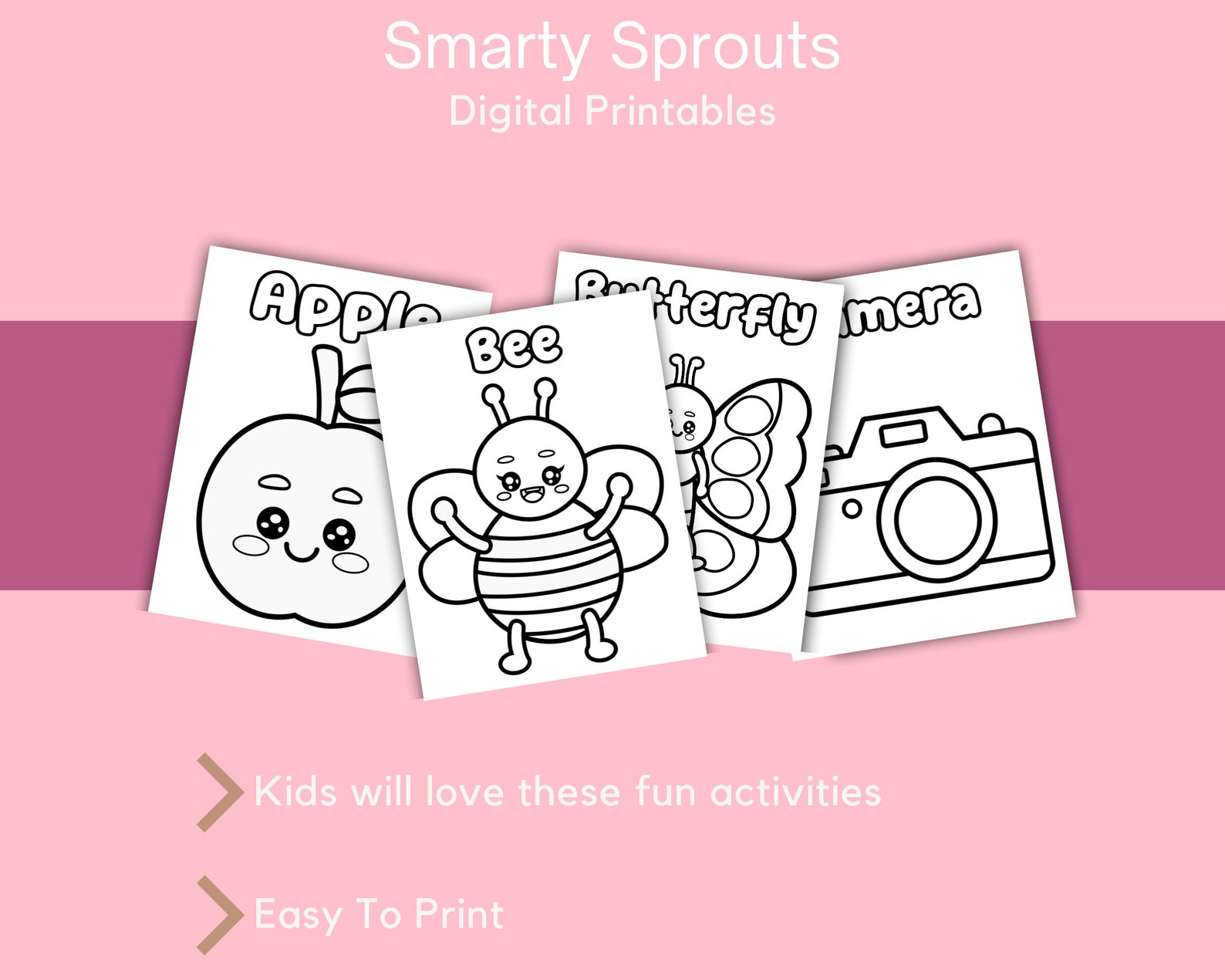 30 Easy Coloring Pages for Kids, Toddler Pages, Activities for Toddlers ...