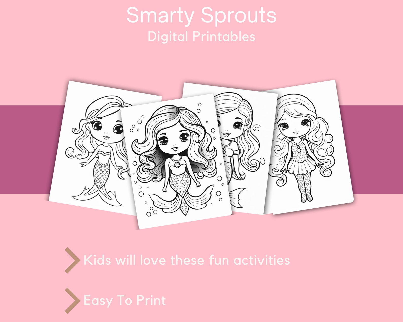 Mermaid Coloring Pages, Kids Coloring Pages, Activity Worksheets for ...