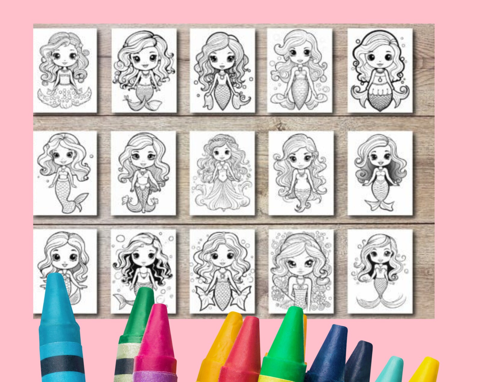 Mermaid Coloring Pages, Kids Coloring Pages, Activity Worksheets for ...