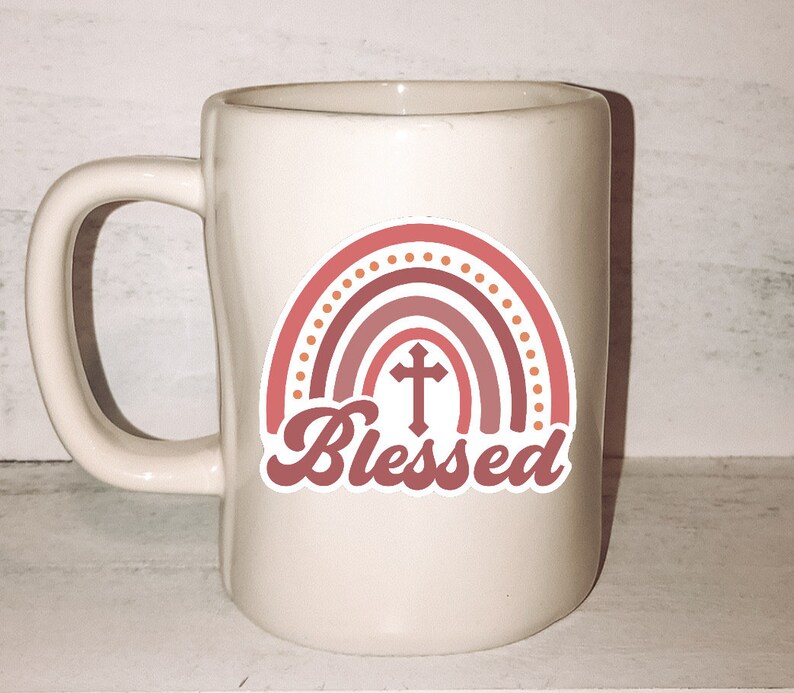Device Sticker Blessed Decal Christian I Love Jesus Praise God Cross ...