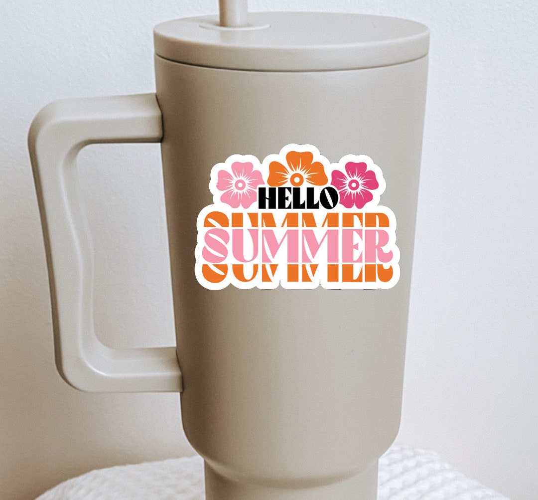 Device Sticker Hello Summer Decal Beach Lake Life Surfing Waves Spring ...