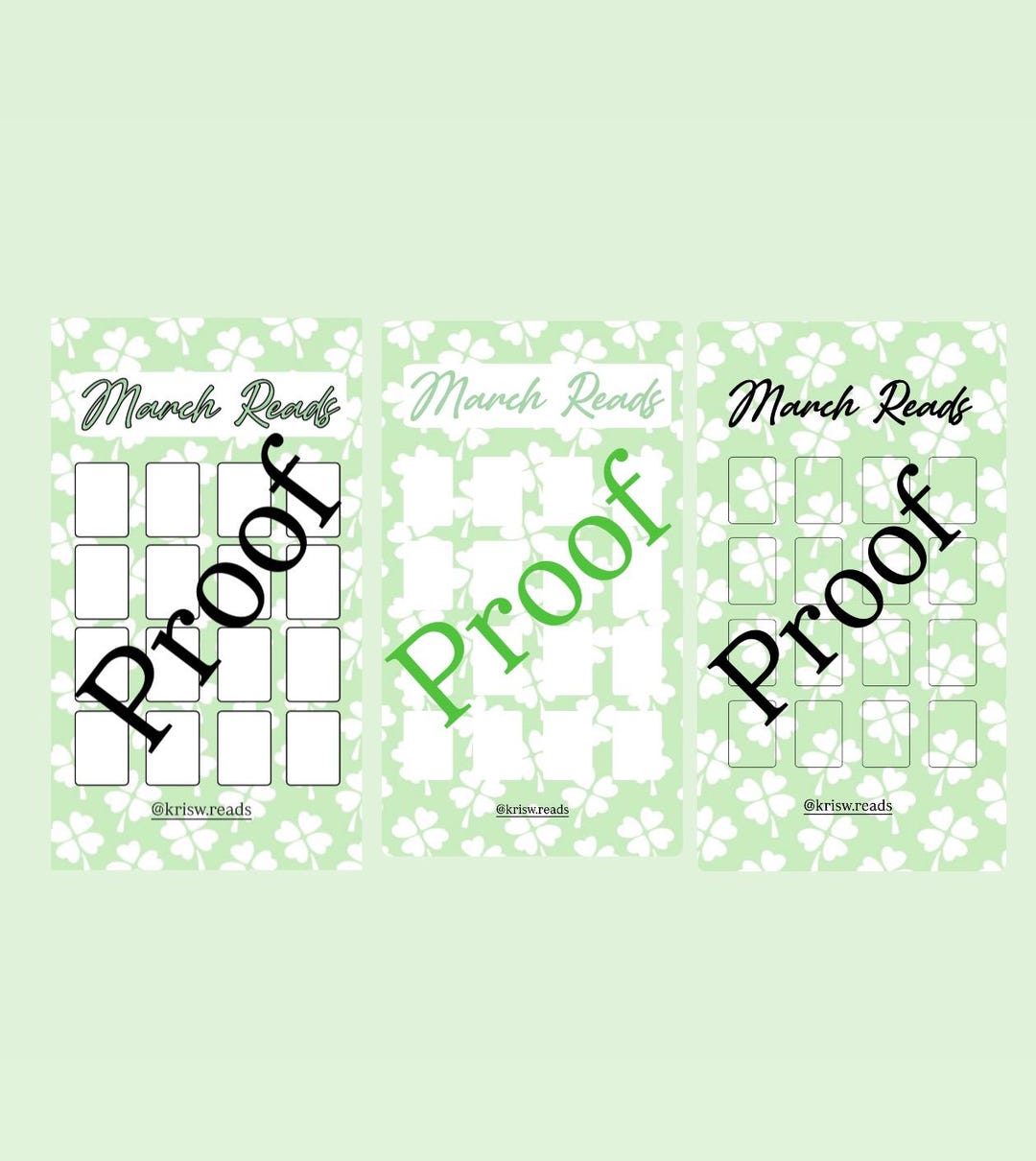 March Reading Templates Tracker Bookstagram Book Tok Always Reading TBR ...