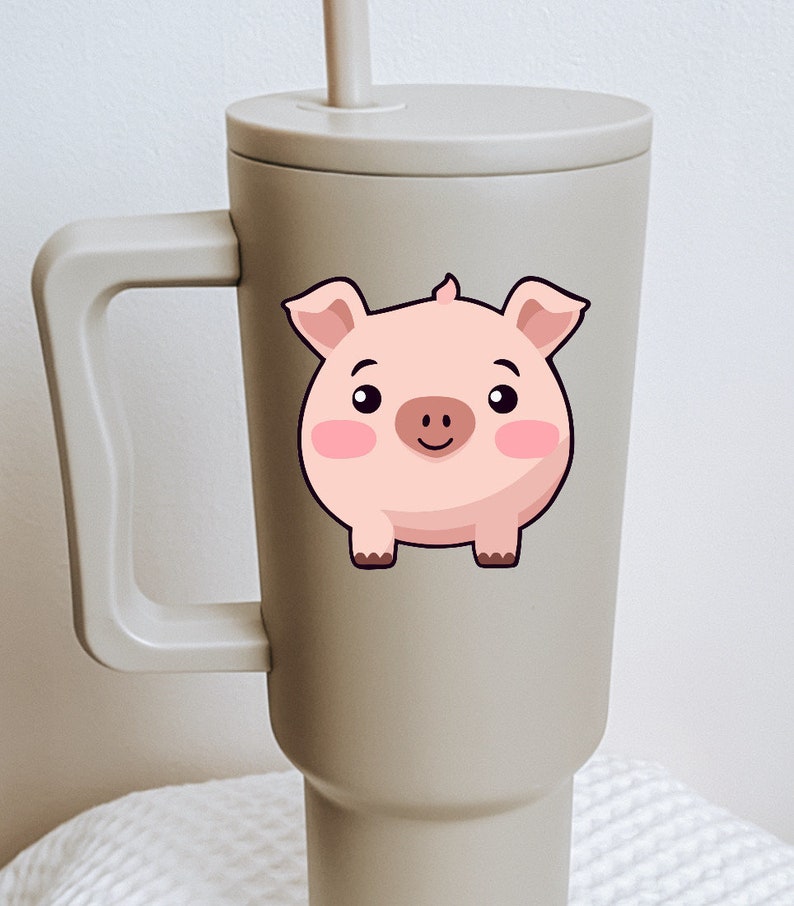 Wall Sticker Pig Decal Nursery Bed Room Piglet Farm Animals Decor Kids ...