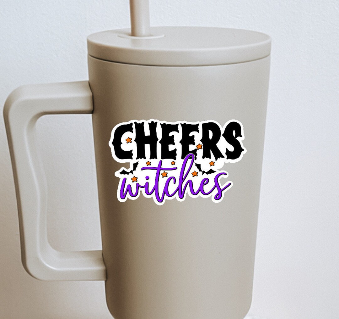 Device Sticker Cheers Witches Decal Drink Scary Happy Halloween Fall ...