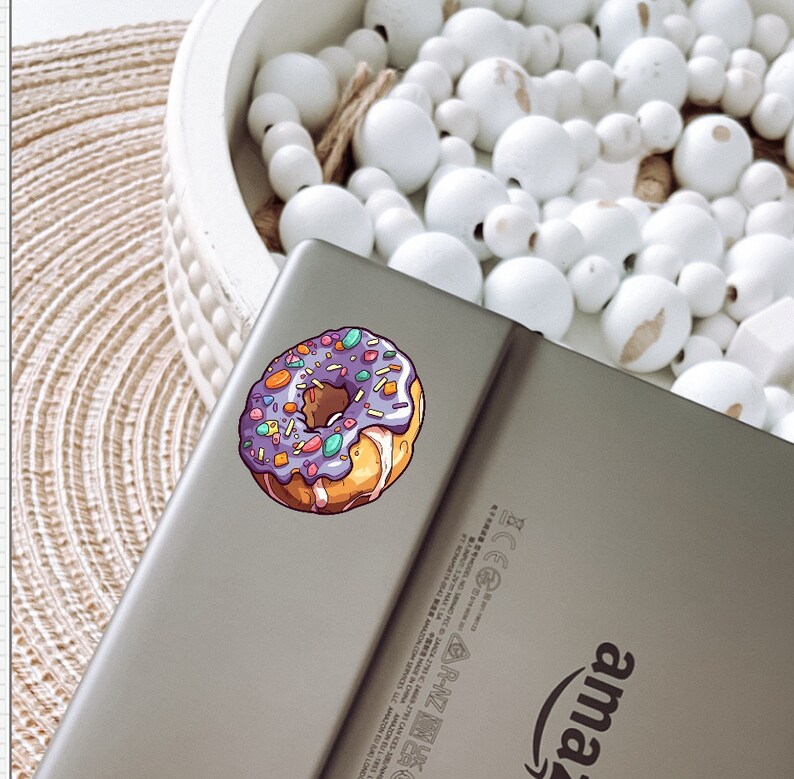 Device Sticker Donut Decal Purple With Sprinkles Snacks Foodie Car ...