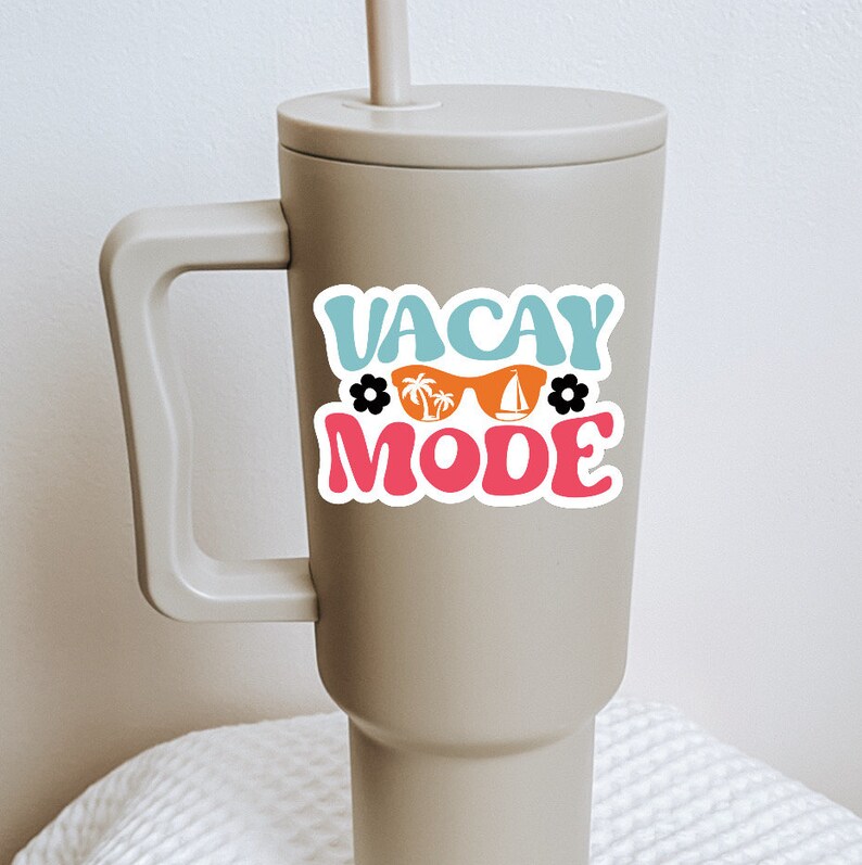 Device Sticker Vacay Mode Sun Decal Beach Sunshine Lake Life Surf Waves ...