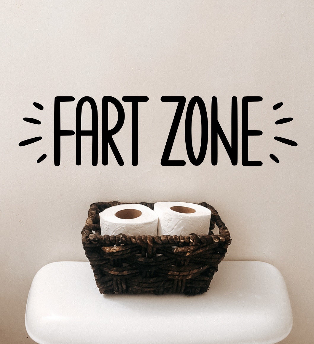 Fart Zone Decal Wall Art Sticker Man Cave Bathroom Funny Stink Wash ...