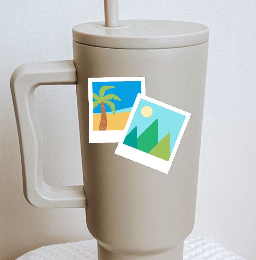 Device Decal Polaroid Pictures Sticker Palm Tree Sun Sunny Summer Party ...