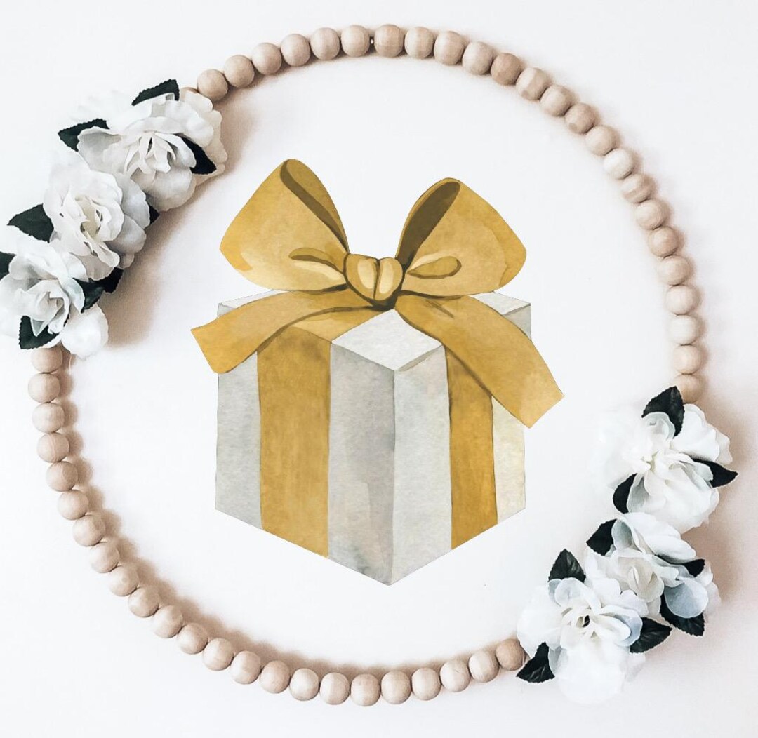 Device Sticker Christmas Present Gold Decal Bow Merry Tree Holidays ...